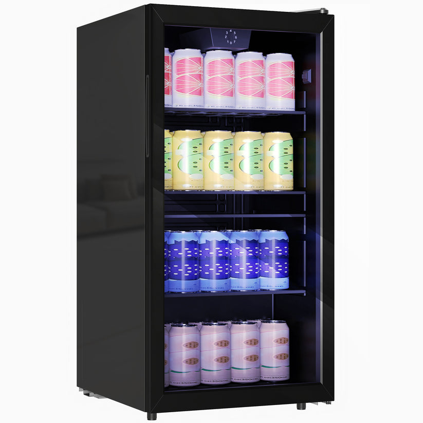 93L Drinks Fridge, 115 Can Under Counter Freestanding Wine Fridge ...
