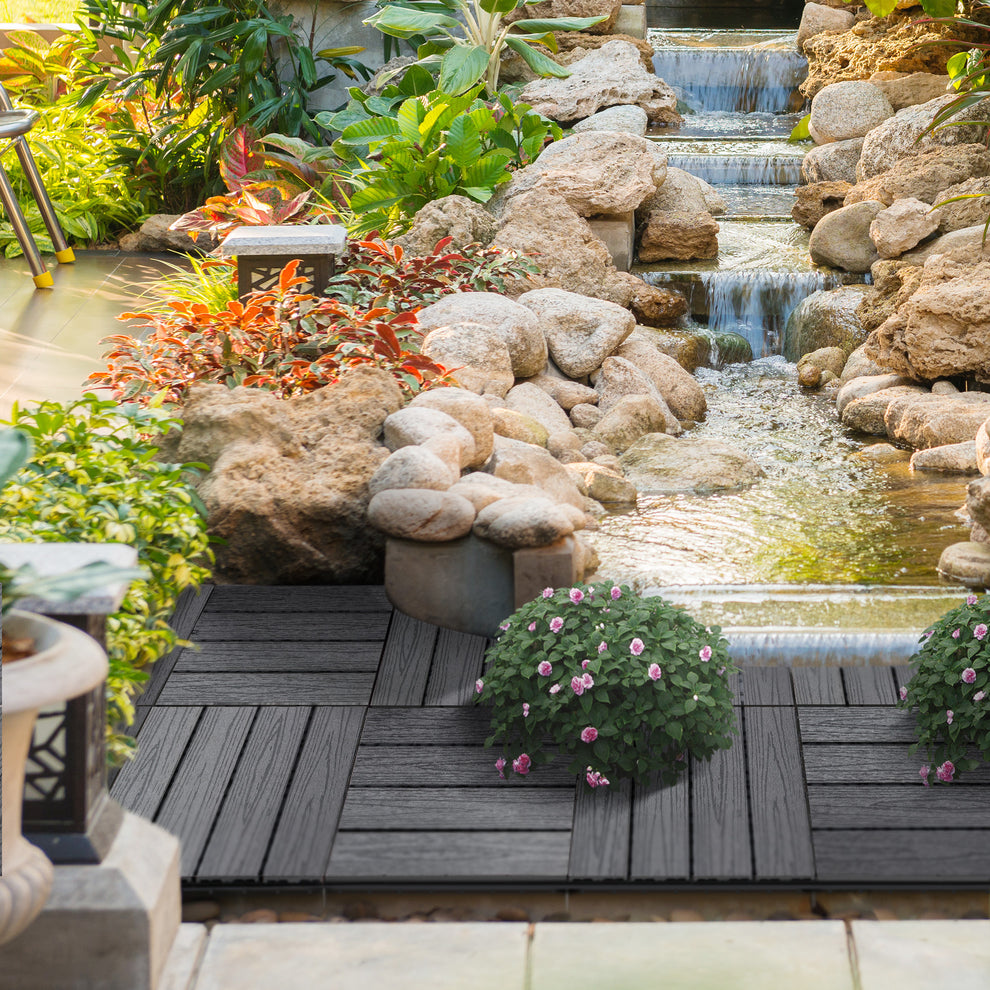 Interlocking Decking Tiles, Interlocking Patio Paving Slabs, Grey ...